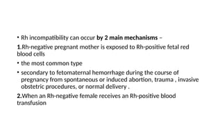 rh negative complication and treatment ppt | PPTX