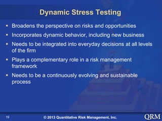 Dynamic Stress Testing for an Insurance Company: Brian Rhoads, Practice ...