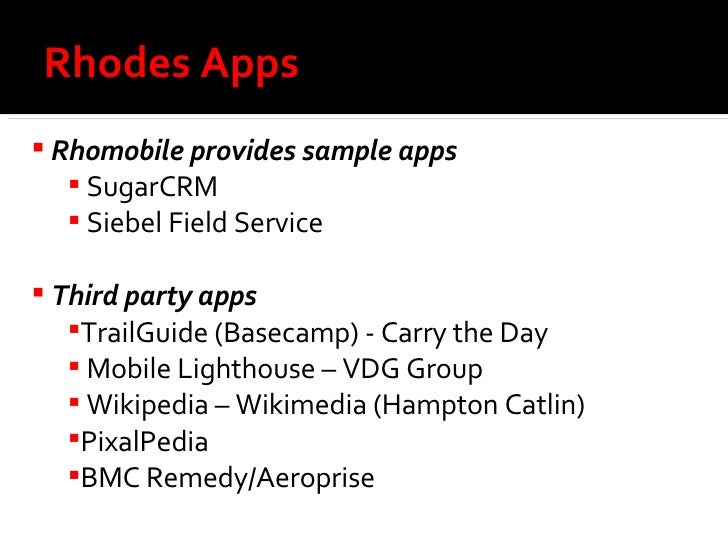 Building Mobile Apps with Rhodes