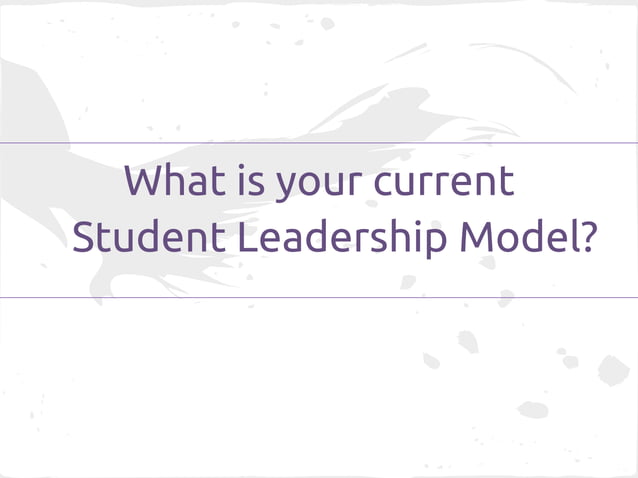 Fall Directors 2014: Student Leadership Model | PPT