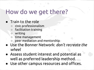 Fall Directors 2014: Student Leadership Model | PPT