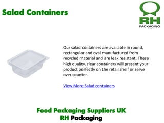 Food Packaging Suppliers UK | RH Packaging | PPT