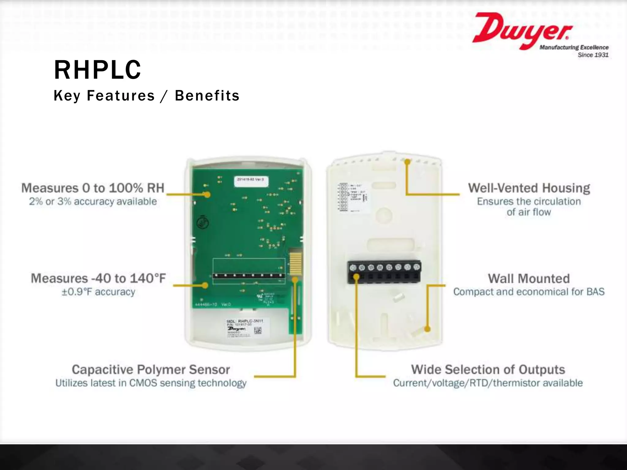 Series RHPLC Wall Mount Humidity/Temperature Transmitter | PPTX ...