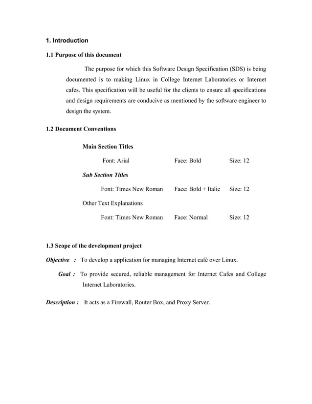 Software Design Specification For Smart Internet Cafe | PDF