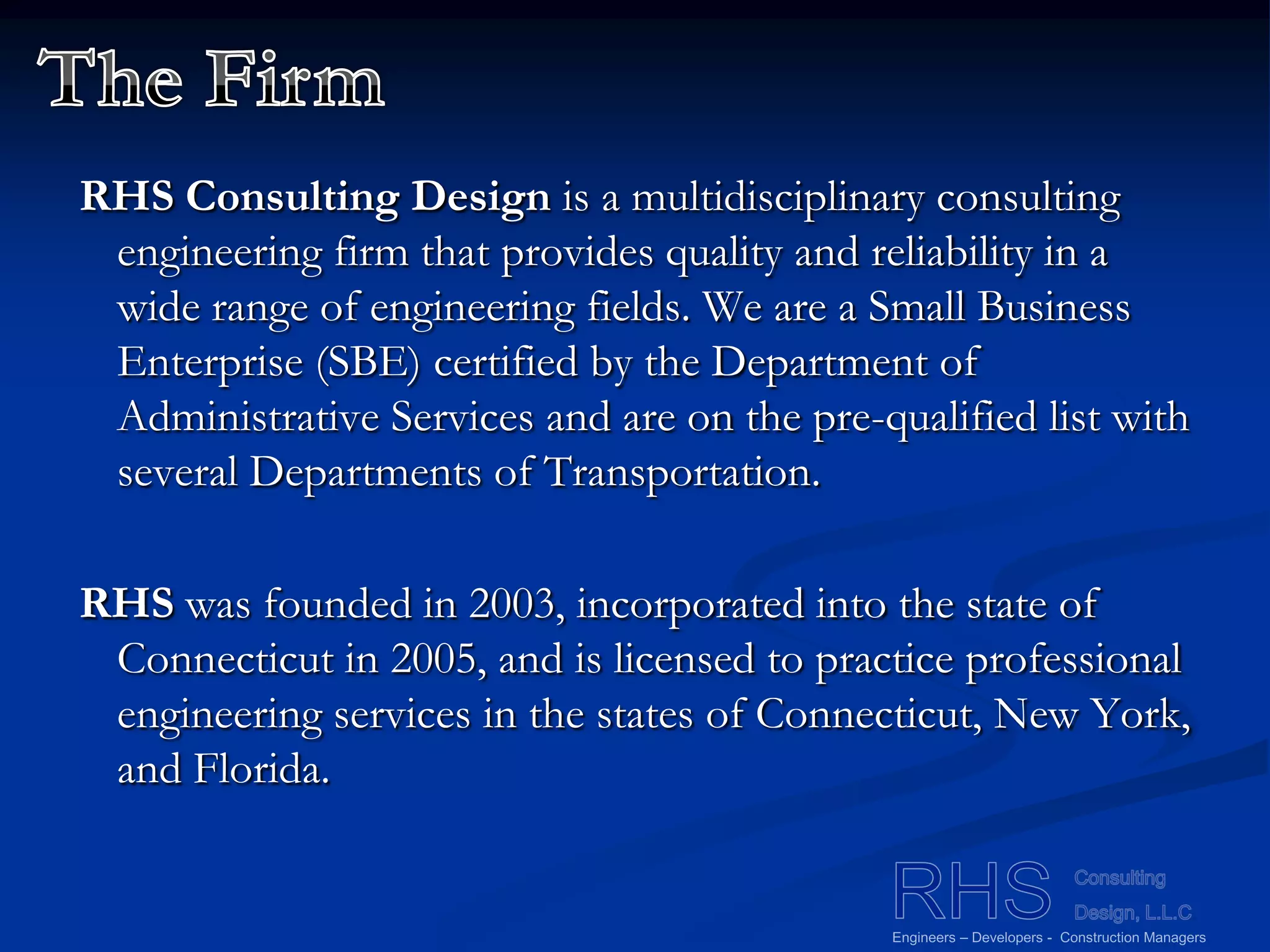 Rhs company profile power point | PPT