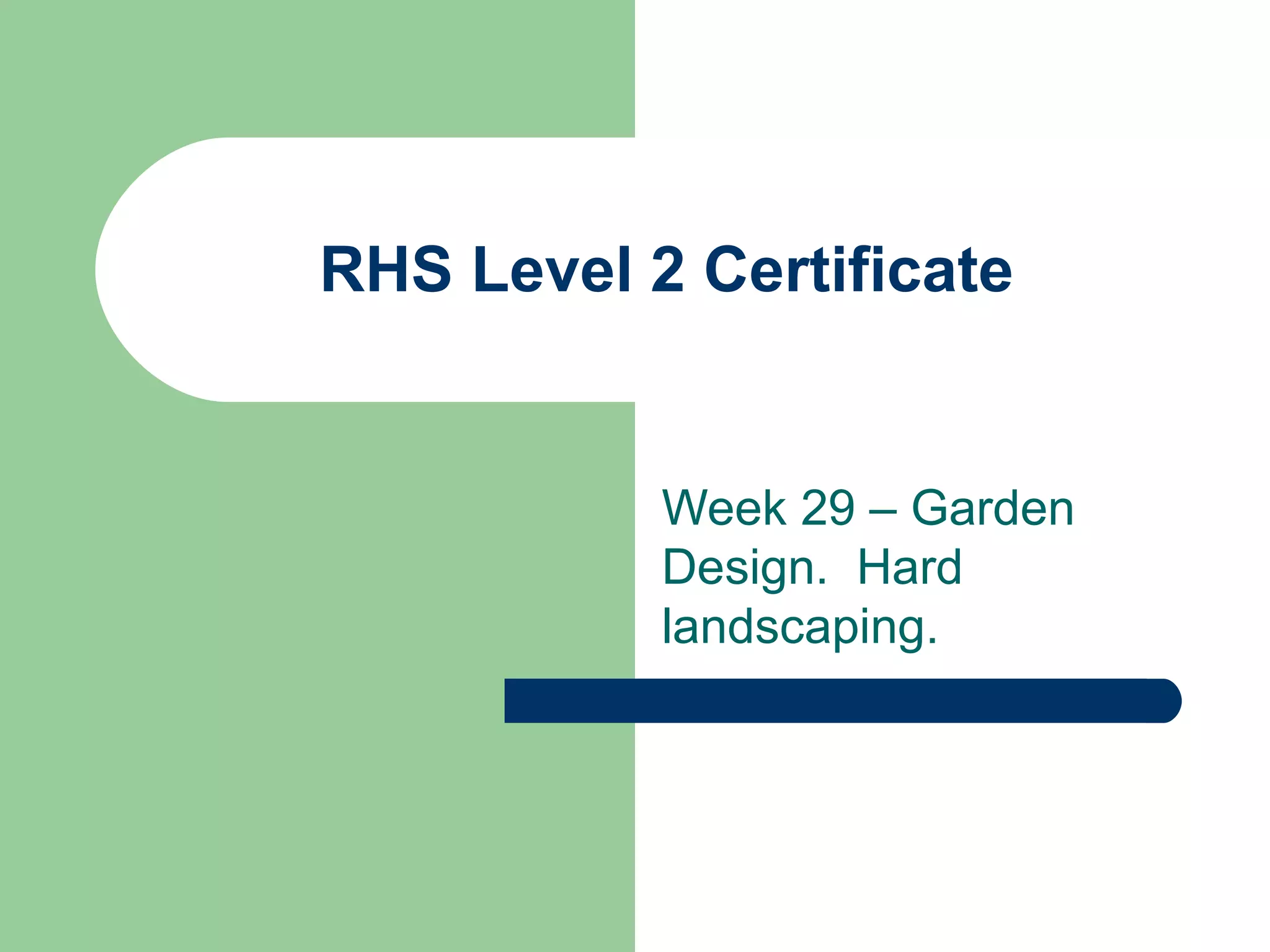 Rhs level 2 certificate year 1 week 29 presentation 2016 | PPT ...