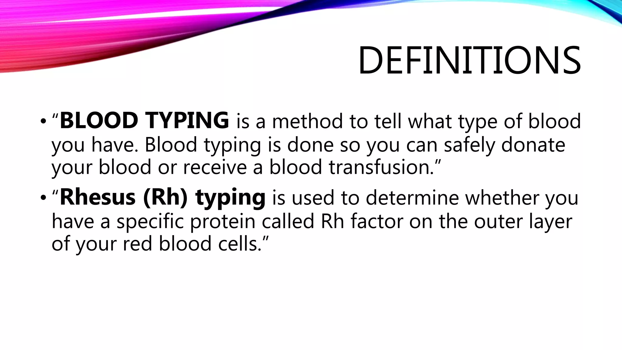 Rh factor and typing | PPTX