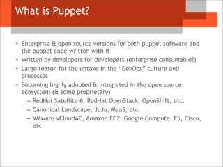 Automation with Puppet and a Path to Private Hybrid Cloud | PPT
