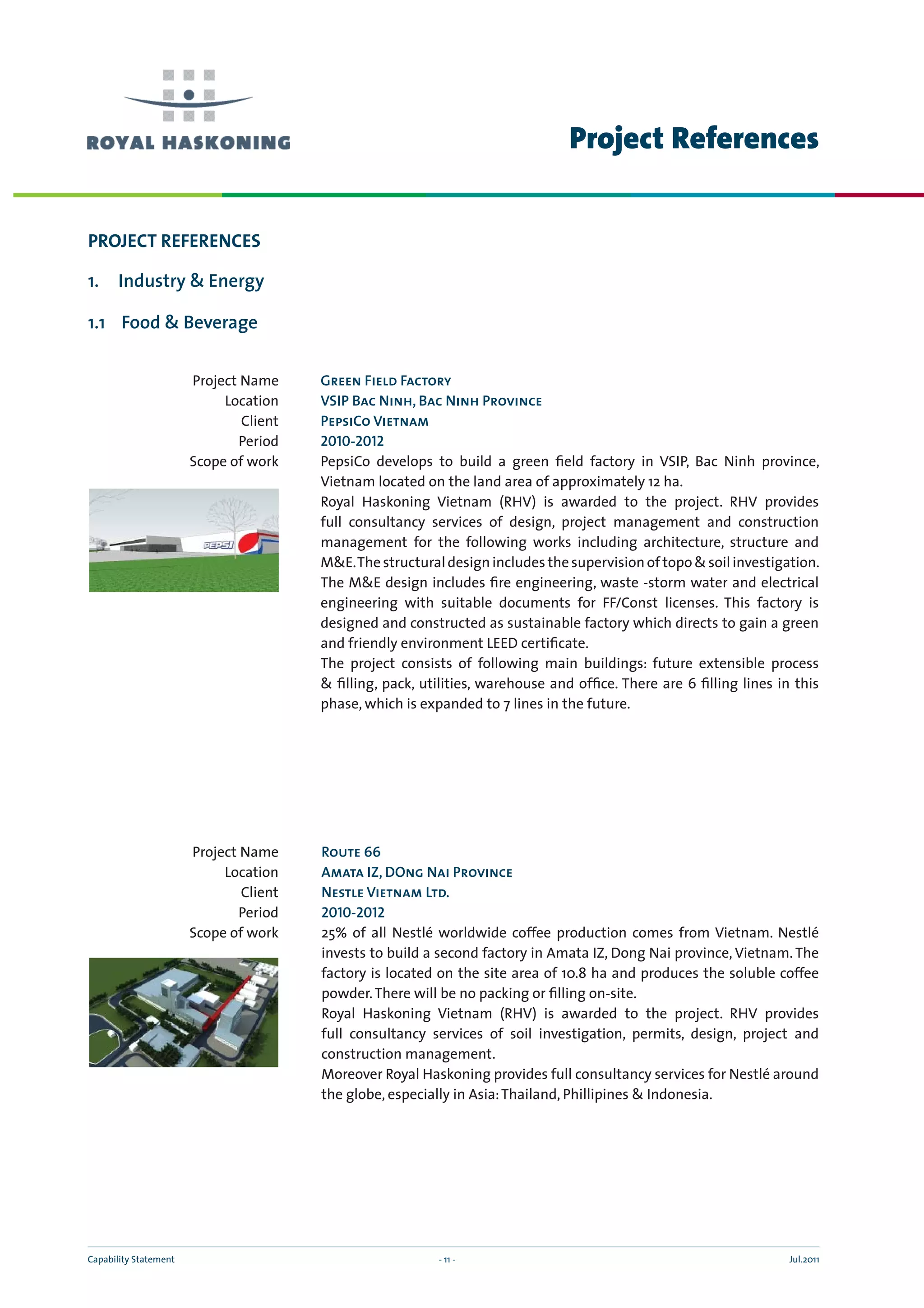 Royal Haskoning Vietnam Capability Statement | PDF