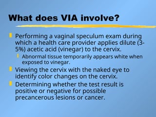 RH_via_evidence_ Cervical Cancer Screening - VIA method | PPT