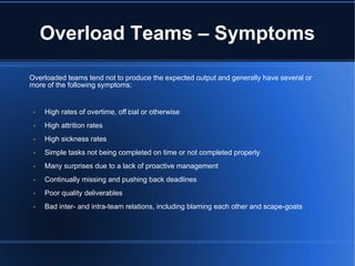 Overloaded Teams | PDF