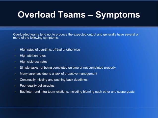 Overloaded Teams | PPT