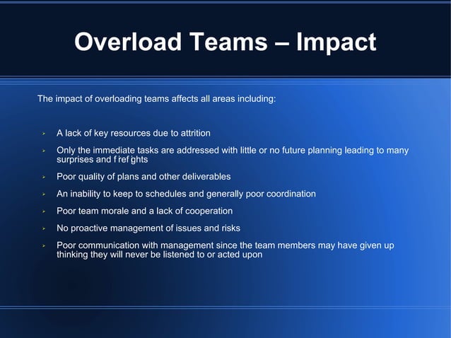 Overloaded Teams | PPT