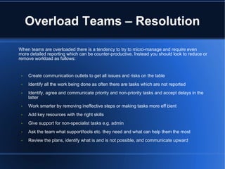 Overloaded Teams | PPT