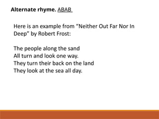Rhyme Different types of Rhyme Scheme le | PPTX