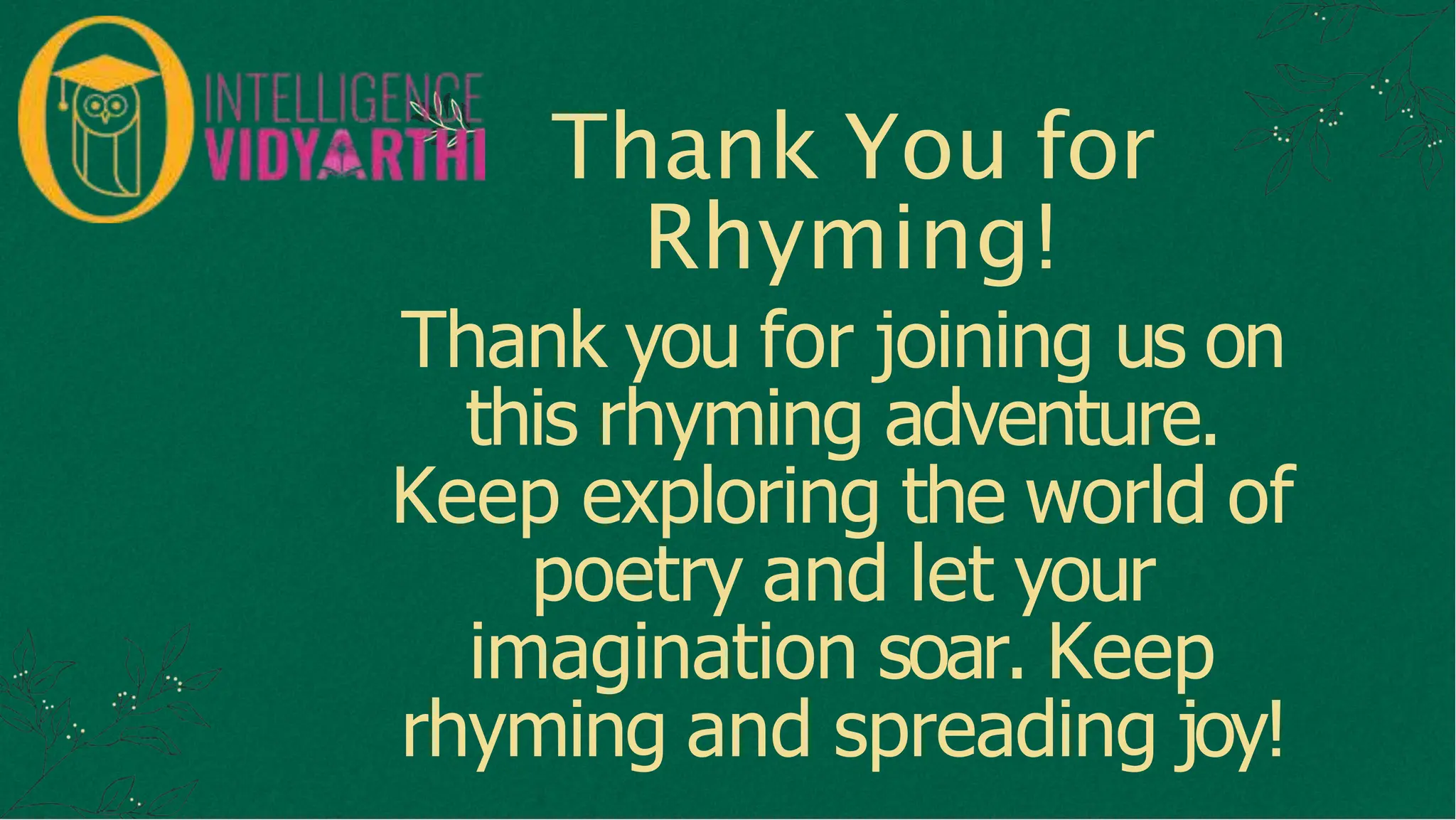 Rhyming poems for kids || intelligence vidyarthi | PPTX