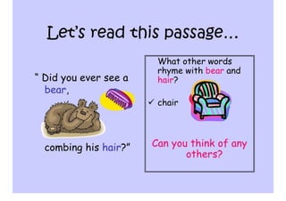 Rhyme Lesson | PPT