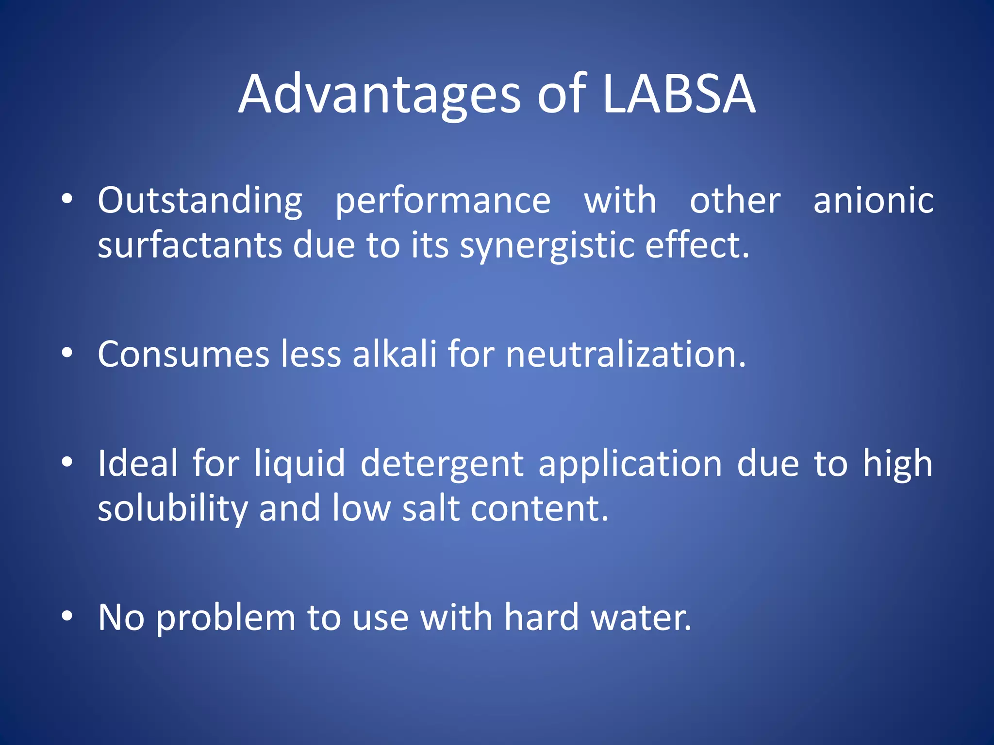 LABSA / LAS Production By Rhymer Chemical Industries Ltd | PPTX