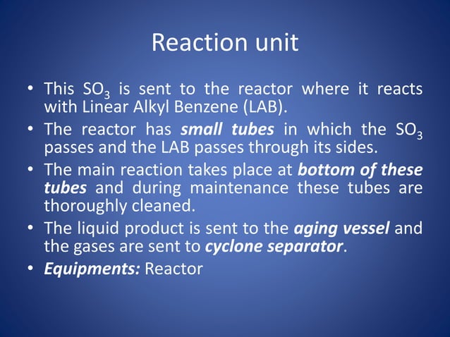 LABSA / LAS Production By Rhymer Chemical Industries Ltd | PPTX