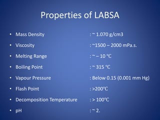 LABSA / LAS Production By Rhymer Chemical Industries Ltd | PPTX