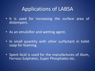 LABSA / LAS Production By Rhymer Chemical Industries Ltd | PPTX