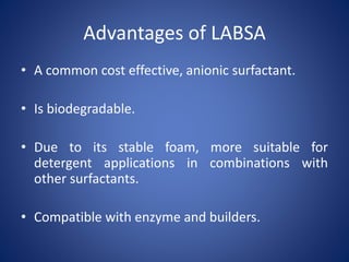 LABSA / LAS Production By Rhymer Chemical Industries Ltd | PPTX