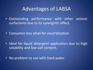 LABSA / LAS Production By Rhymer Chemical Industries Ltd | PPTX