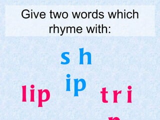 Rhymes | PPT