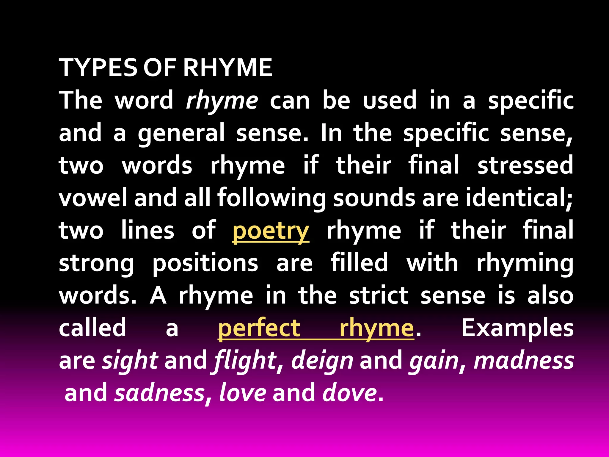 Rhymes | PPTX