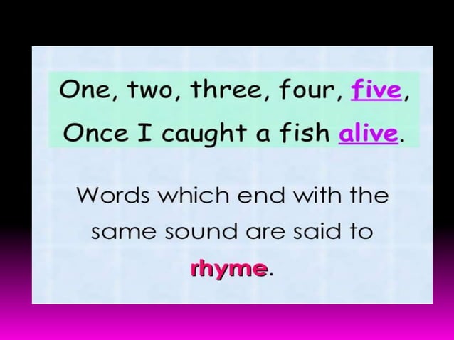 Rhymes | PPTX | Poetry | Books and Literature