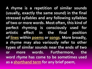 Rhymes | PPTX