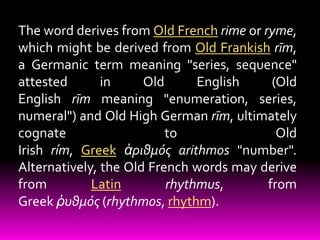 Rhymes | PPTX
