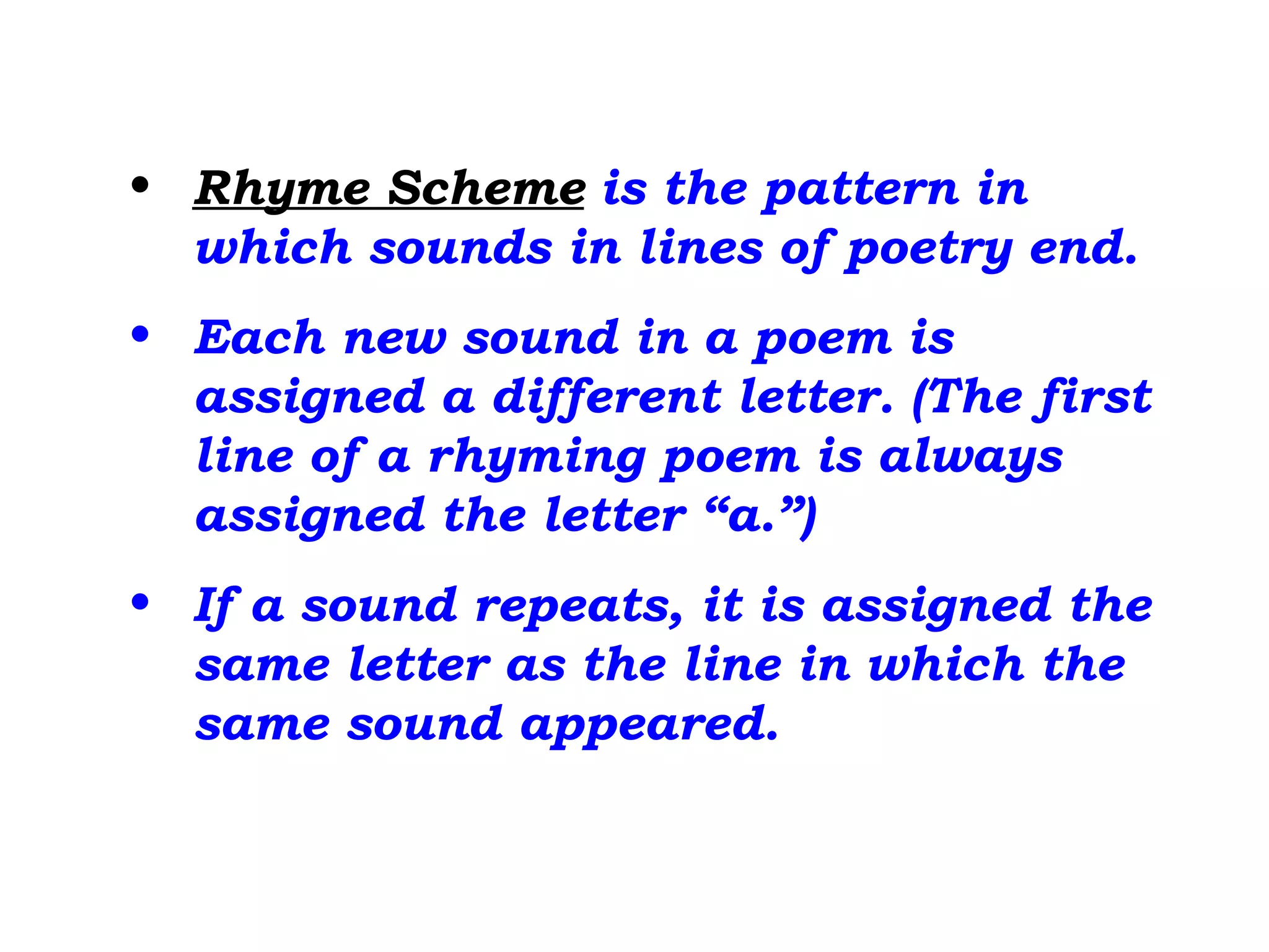 Rhyme scheme | PPT