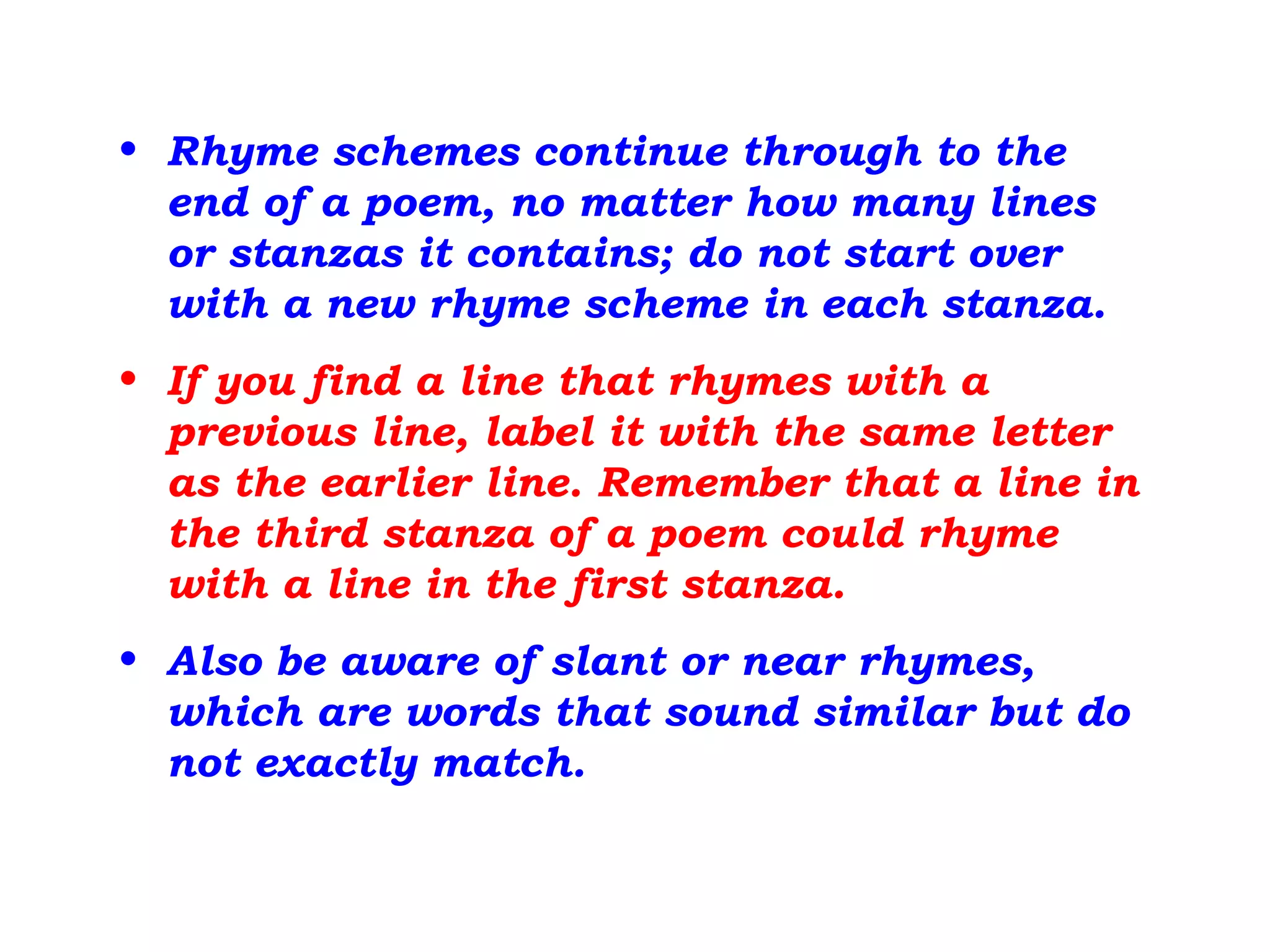 Rhyme scheme | PPT