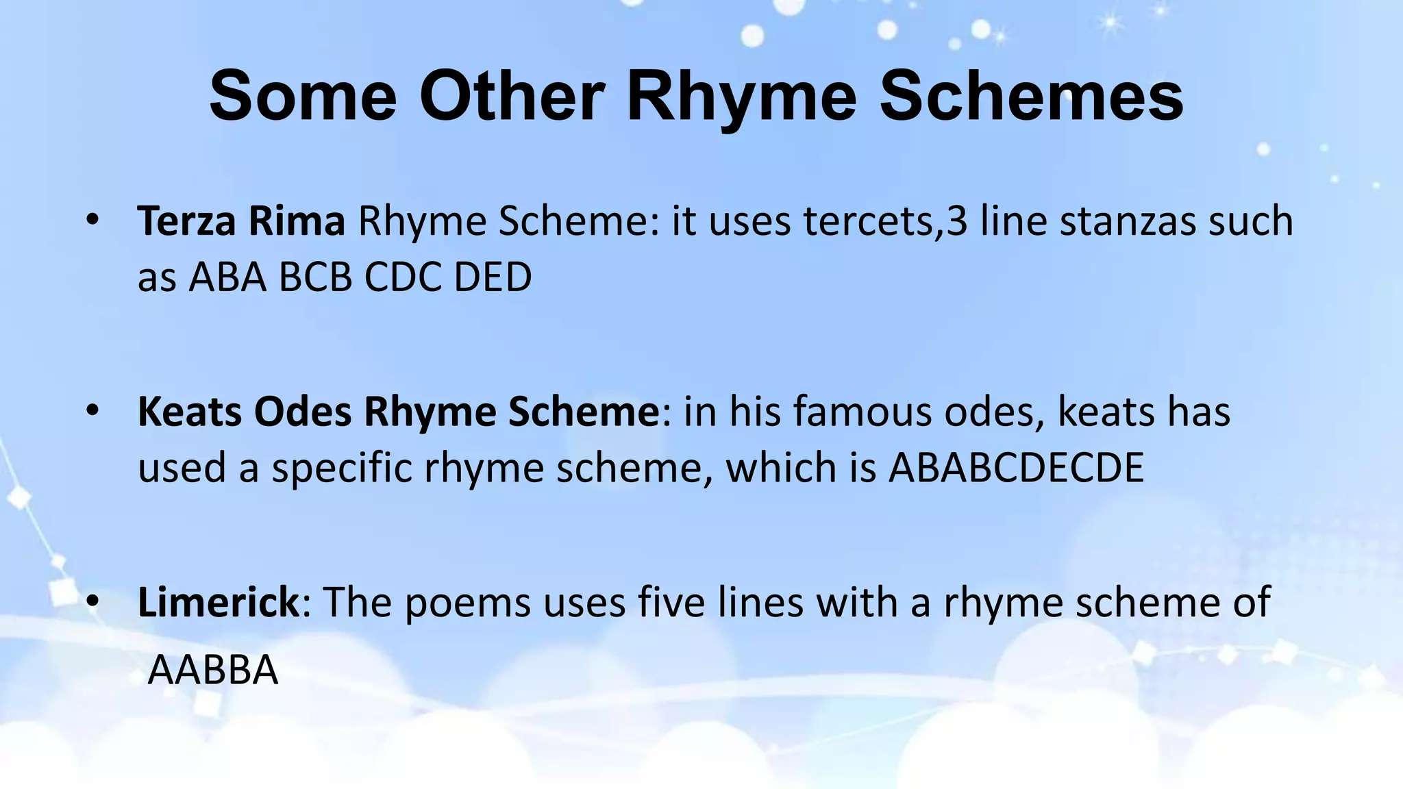 Rhyme scheme | PPTX