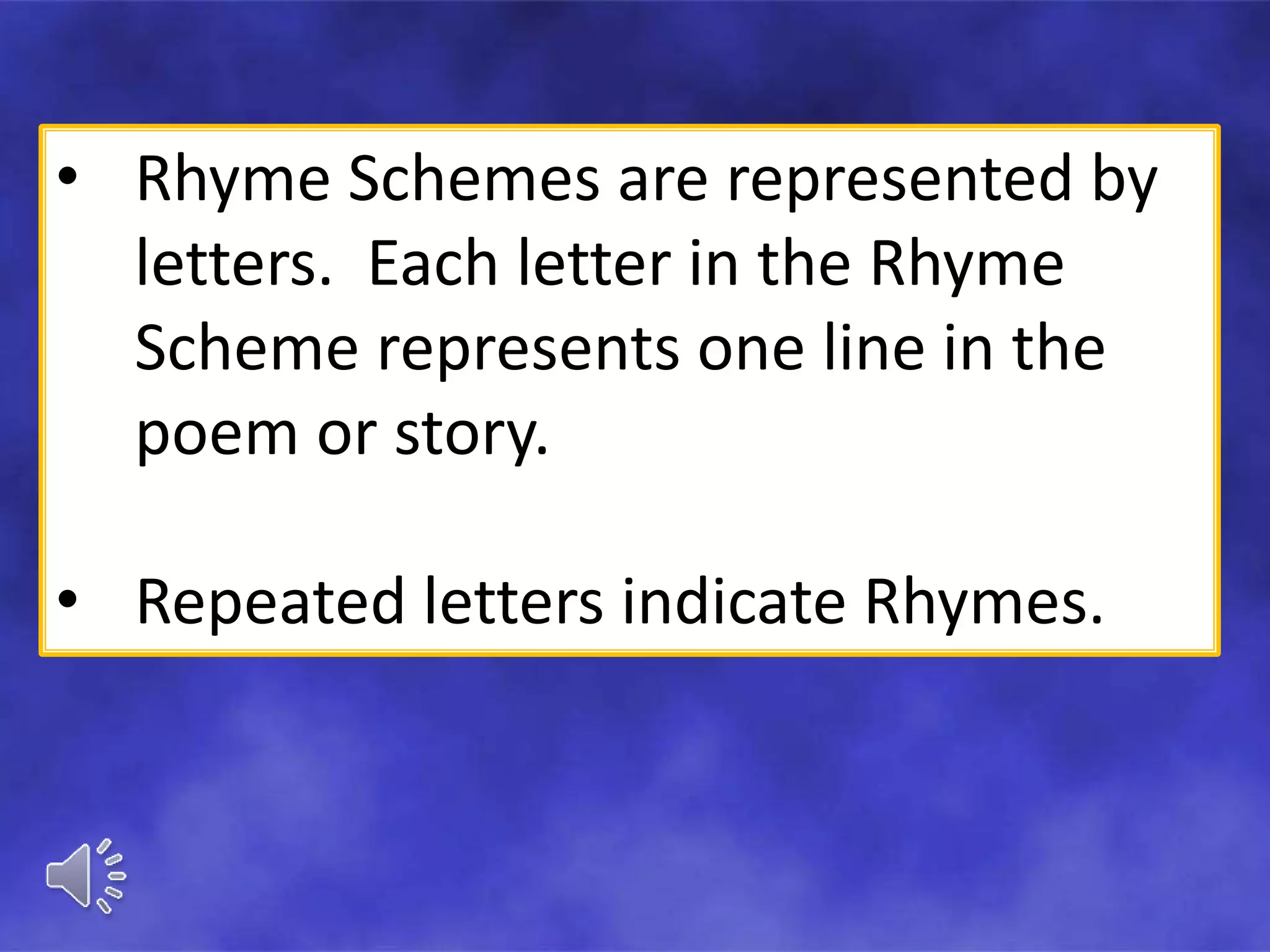 Rhyme Scheme in Poetry | PPTX