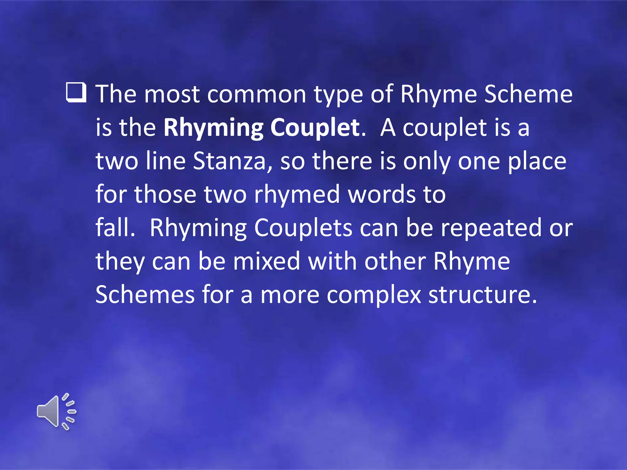 Rhyme Scheme in Poetry | PPTX