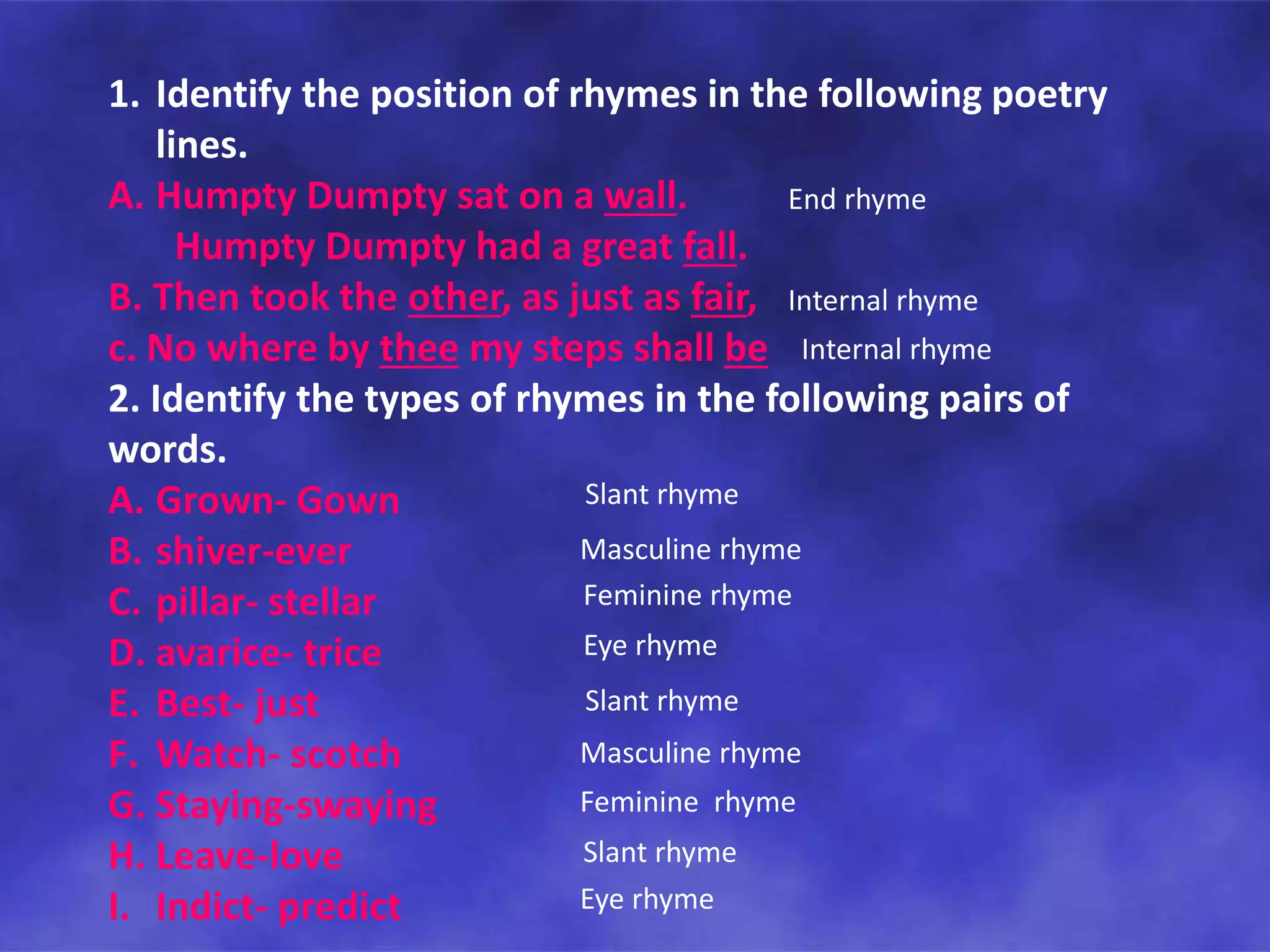 Rhyme Scheme in Poetry | PPTX
