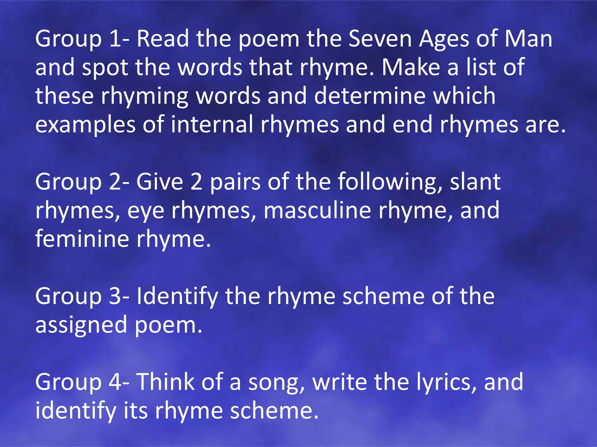 Rhyme Scheme in Poetry | PPTX