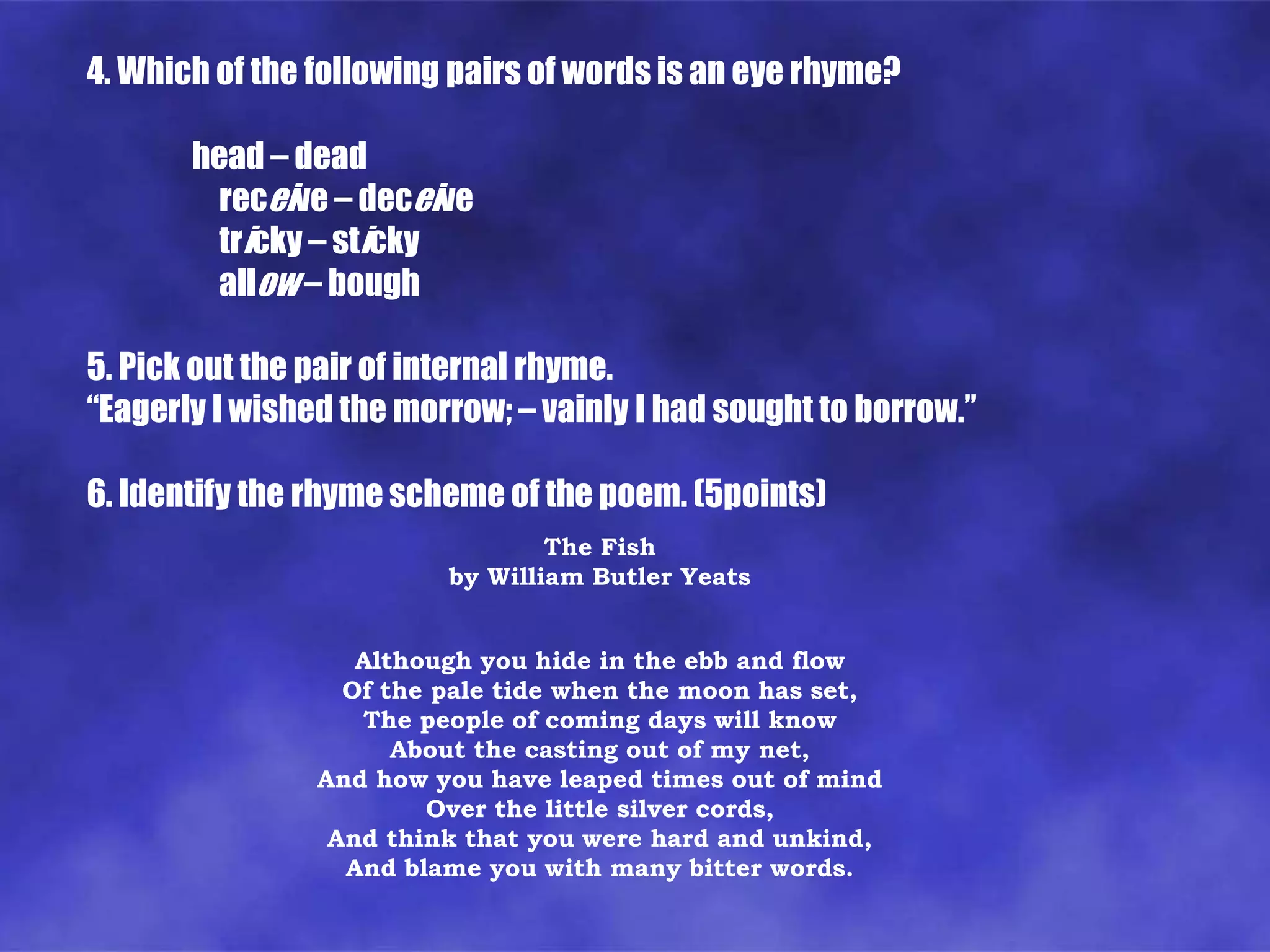 Rhyme Scheme in Poetry | PPTX