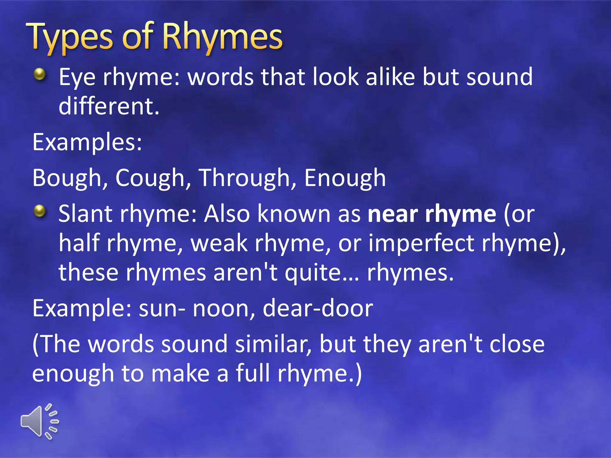 Rhyme Scheme in Poetry | PPTX