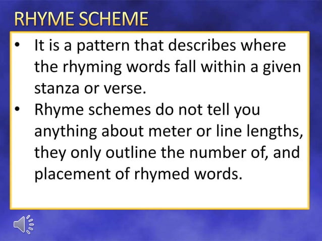 Rhyme Scheme in Poetry | PPTX