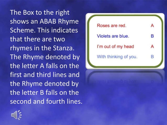 Rhyme Scheme in Poetry | PPTX