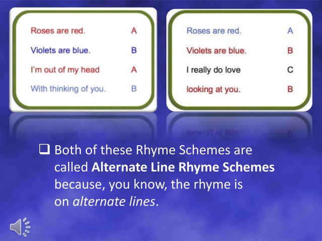 Rhyme Scheme in Poetry | PPTX