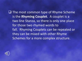 Rhyme Scheme in Poetry | PPTX