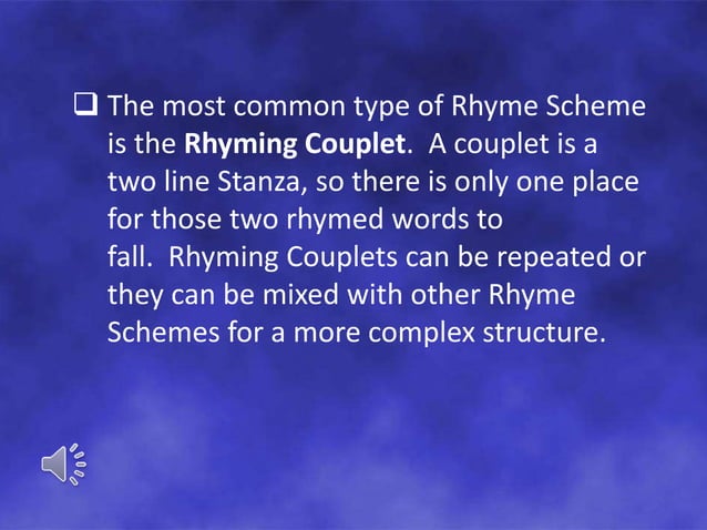 Rhyme Scheme in Poetry | PPTX