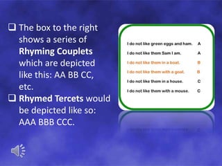 Rhyme Scheme in Poetry | PPTX