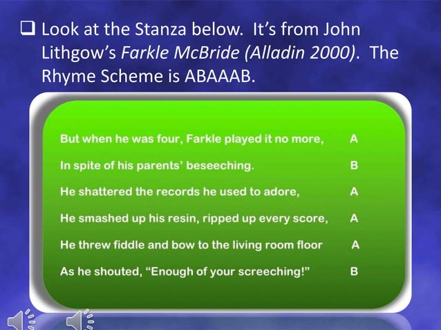 Rhyme Scheme in Poetry | PPTX