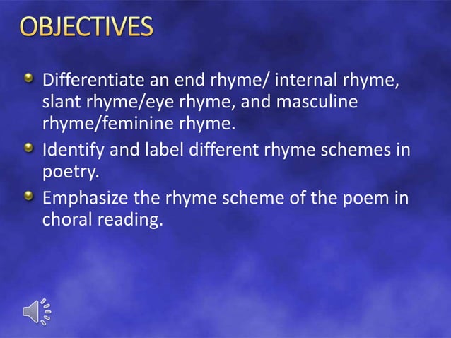 Rhyme Scheme in Poetry | PPTX