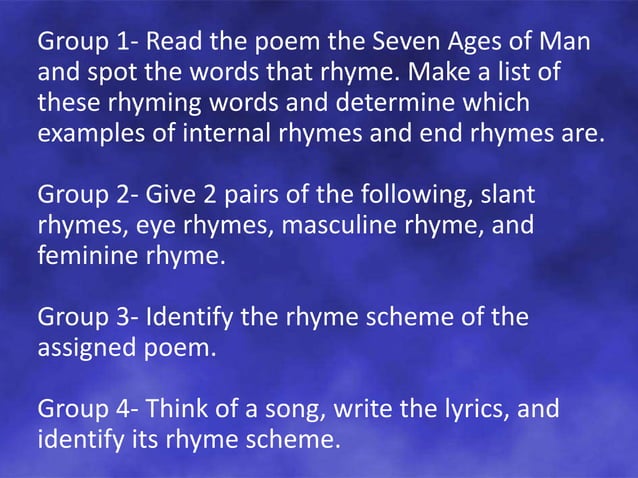 Rhyme Scheme in Poetry | PPTX